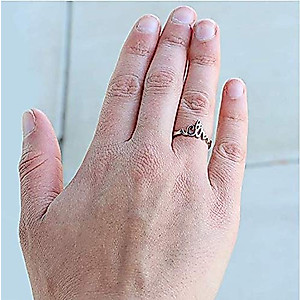 One Moment In Time H13 Size 7 Cursive Small Stainless Steel Ring Women's Mormon LDS CTR