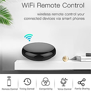 MOES WiFi Smart IR Remote Controller Smart Home Infrared Universal Remote Blaster,One for All Control AC TV DVD CD AUD SAT etc,Compatible with Alexa and Google Home,No Hub Required