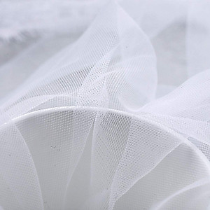 Olbye Women’s Wedding Veil 108 Inch Cathedral Veil Single Tier 1T Long Veils for Brides Soft Sheer Ivory Veil (Light Ivory)