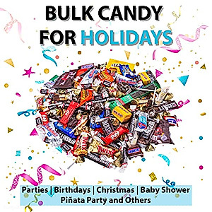 HERSHEY'S Assorted Bulk Chocolate Mix 3 Pounds - KitKat, Almond Joy, Milki Way, Tootsie, 3 Musketeers & More. Candy Variety Pack Fun Size, Individually Wrapped Assorted Milk Chocolate Bars. Candy Gift Box for Easter, Birthday Party, College Students