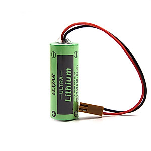 (2-Pack) 3V 2200mAh PLC Replacement Battery for SANYO CR17450SE-R A98L-0031-0012 - CR17450-17450, FANUC CNC Series Power Mate iD, PowerMate iH, 0i-B/0i-Mate-B, 15-B, 15i-A, 15i-B, 16/18-B, 16i/18i/21i