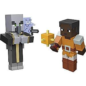 Minecraft Dungeons 3.25" Figures 2-Pk Battle Figures, Great for Playing, Trading, and Collecting, Action and Battle Toy for Boys and Girls Age 6 and Older