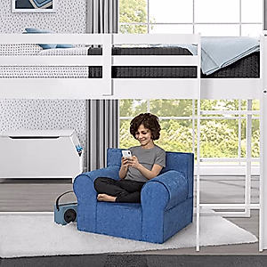 Delta Children XL Cozee Foam Chair - Perfect Size for Kids Ages 18 Months - 12 Years+, Blue