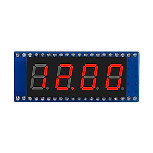 Coolwell 4-digit 8-segment Display Module for Raspberry Pi Pico Series, Quad Alphanumeric Display Based on 74HC595 Driver SPI-compatible Direct Connect