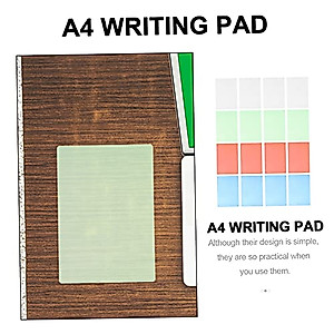 MAGICLULU Kids Writing Pad 64 Pcs Translucent Reading Strip Writing Pad Staples Plastic Clipboard A4 Plastic Clipboards Playdough Tools Writing Tablet for Bookmarks for Bulk Exam Pads