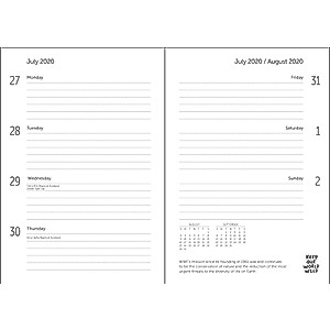 WWF Tigers Weekly Academic Planner 2021, 5.75" x 8.25" Flexi Cover