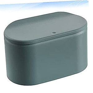 ANDRESLAD 1pc Garbage Can Desktop Trash Can Trash Bin with Lid Living Room Trash Can Lidded Trash Can Mini Trash Can with Lid Small Trash Can Press-Button Trash Can Trash Cans for Office