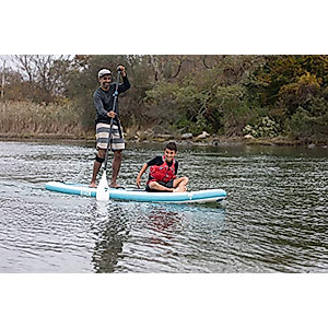 TAHE 11'6 Beach SUP-Yak 2-in-1 Tandem Inflatable Kayak + Paddle Board Complete Package,Blue