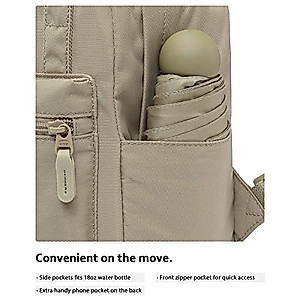 HotStyle 8811s+ Fashion Mini Backpack, Women' Small Backpacking Purse, Pastel Khaki