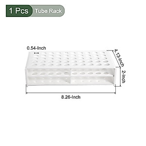 YOKIVE Tube Rack, Polypropylene Test Tube Rack Holder | Great for 1.5ml Lab Test Tube(White, 50-Sockets)