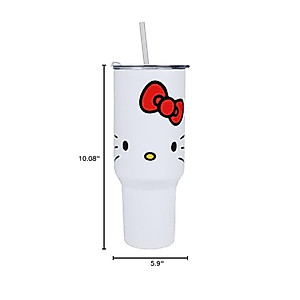 Bioworld Hello Kitty 40 Oz. Stainless Steel Tumbler With Leak-Proof Lid