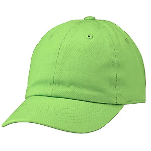 Falari Kids Boy Girl Baseball Cap Hat Washed Low Profile 100% Cotton Soft Lightweight Adjustable Size (6-9 Years, Light Green)