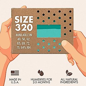 Boveda 72% RH 2-Way Humidity Control – Restores & Maintains Humidity – All In One Solution For Humidification- Patented Technology – Convenient & Versatile - 4 Count Resealable Bag