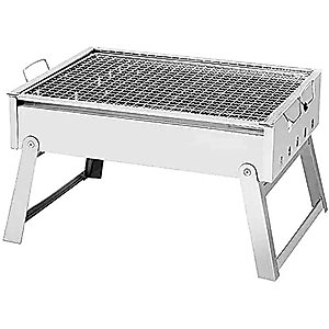 Lapden Folding Portable BBQ Grill Charcoal Barbecue Grill Outdoor Camping Picnic Burner Foldable Charcoal Camping Barbecue Oven