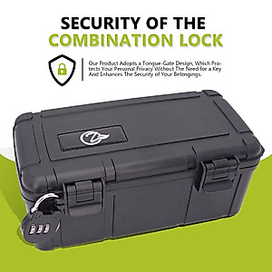 OZCHIN Black Storage Box Resistant Storage Container with Combination Lock ABS Plastic Storage Box (Box Set)