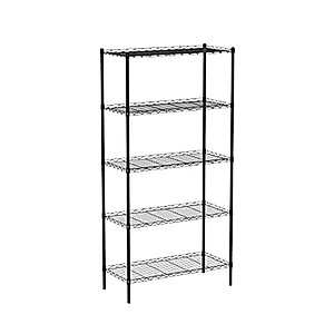 EFINE 5-Shelf Shelving Unit with Shelf Liners Set of 5, Adjustable, Metal Wire Shelves, 150lbs Loading Capacity Per Shelf, Shelving Units and Storage for Kitchen and Garage (30W x 14D x 60H) Black