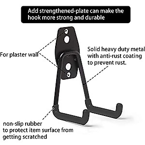 NETWAL Garage Hooks Heavy Duty 12 Pack, Steel Wall Mount Utility Double Hooks ＆Tools Hangers for Organizer,Ladders,Bicycles,Garden Tools-Orange