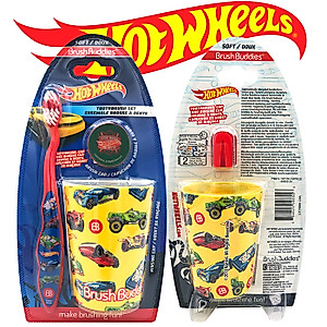 Premium Kids Girls Boys Children Friendly Designed Happy Brushing Time Ultimate Soft Bristle Toothbrush Kit, Manual Toothbrush, Cover Cap, Rinsing Cup, Extra Brushes