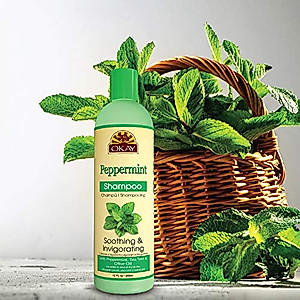 OKAY PEPPERMINT Soothing and Invigorating SHAMPOO 12oz / 355ml