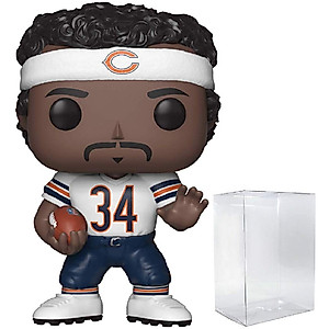 POP Football Legends: Bears - Walter Payton Funko Vinyl Figure (Bundled with Compatible Box Protector Case), Multicolor, 3.75 inches