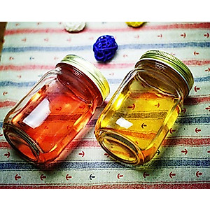 Encheng 16 oz Glass Jars With Lids,Wide Mouth Ball Mason Jars For Storage,Canning Jars For Pickles,Herb,Jelly,Jams,Honey,Dishware Safe,Set Of 15