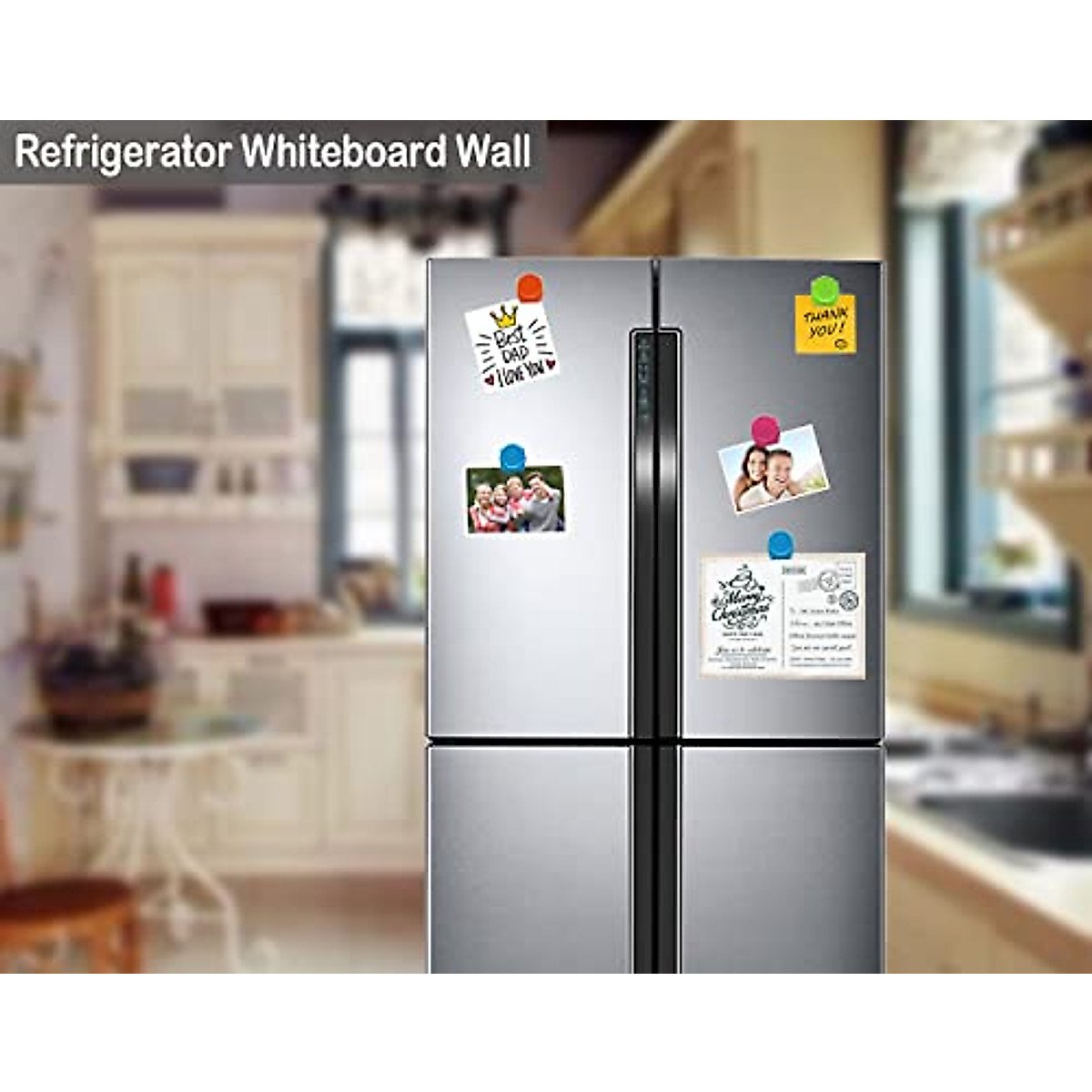 BamLue 12 Pieces Fridge Magnet Clips, Refrigerator Whiteboard Wall Fridge Memo Note Paper Clips, Colored Heavy Duty Metal Magnetic Clip for Photos, Pictures, Papers on Home & Office & Teaching