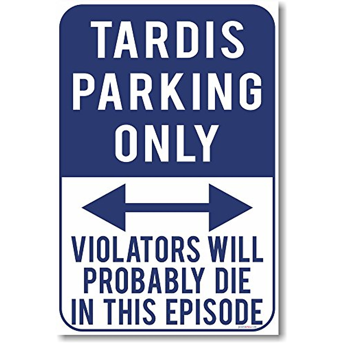 Tardis Parking Only - NEW Humor Joke Poster