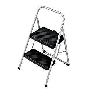Cosco Folding Two Step Stool 200 Lb. Capacity 17" Gray