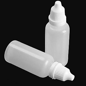 SHUILING 10PCS Plastic Squeezable Dropper Bottles Empty White Clear Dropping Eye Liquid Bottle with Cap Drop Bottles Refillable Squeeze Bottle Dropper Sample 5ML/15ML (5ML)