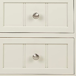 Decor Therapy Simplify 3-Drawer Accent Table, Buttermilk 15.75 in x 11.8 in x 26 in