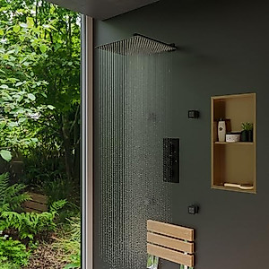 ALFI brand ABNP1224-BG Shower Niche, Brushed Gold 12 x 24 x 4