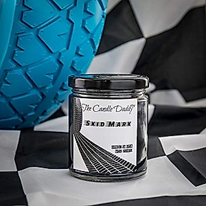 Skid Mark- Burnt Rubber Scented Candle - 6 oz jar Candle - up to 40 Hour Burn - Made in USA