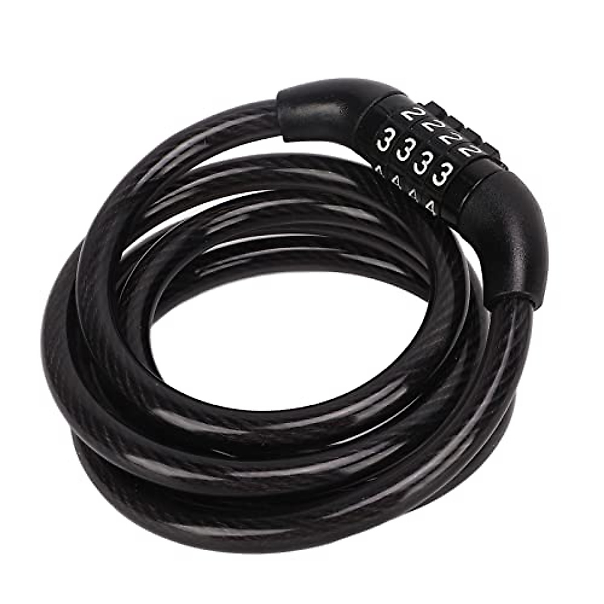 Bike Cable Lock, Manganese Steel Scratch Proof Drill Resistant Anti Theft Chain Lock Combination Not Changeable Password for Scooters