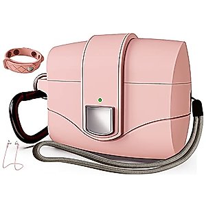 OCING 6 in One Airpods Pro 2 Case with Secure Lock, Full Body Protective Case Compatible with Airpod Pro 2nd / 1st Generation（2022/2019）, Supports Wireless Charging (Pink)