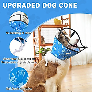 SCENEREAL Dog Cone for Dogs After Surgery, Adjustable Dog Cone Collar Alternative to Stop Licking for Wound Care, Spay, Neuter, Soft Recovery Cone for Medium Large Size Dog, E-Collar Neck Collar