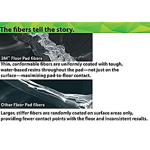 3M Buffer Floor Pad 5100, Red, 12", Removes Soil, Scratches, Scuff Marks, and Black Shoe Heel Marks