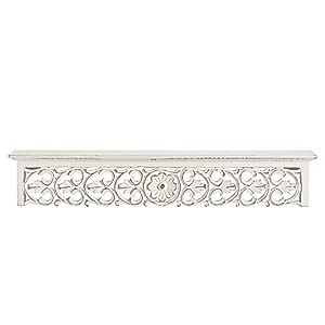 Habitat Decorative Carved 30-in Shelf, White & Off-White