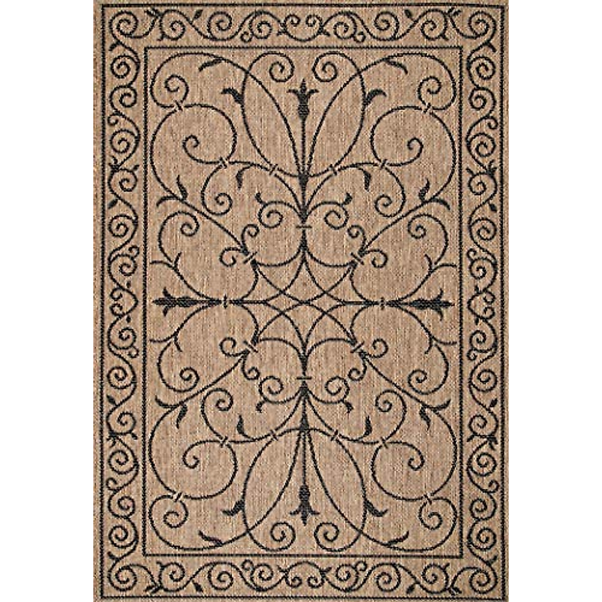 nuLOOM Kathleen Traditional Indoor/Outdoor Area Rug, 6x9, Brown