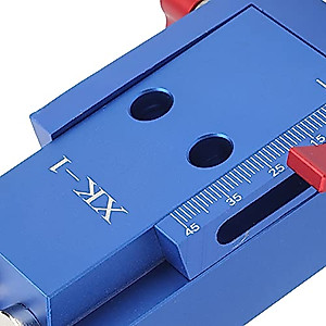 MISNODE Woodworking Inclined Hole Positioner Aluminum Alloy 15 Degree Drill Guide Dowel Jig Kit Hole Punch Locator Kit Hole Locator Positioner for Woodworking Punching