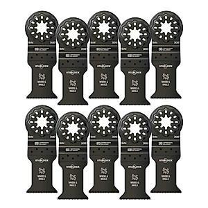 Imperial Blades IBSL300-10 Starlock 1-3/8" Standard Wood & Nails Oscillating Multi-Tool Blade, 10PC