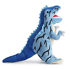 Dazmers Dino Stuffed Animals - 12 Inch Plush Toys with Board Book: Big Colorful Set for Toddlers Ages 1-3. Soft & Cuddly Dinosaur Gift - T-Rex, Triceratops, Stegosaurus. Learn & Play