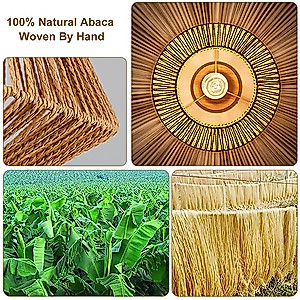 Boho Light Fixtures Rattan Ceiling Light Farmhouse Mini Hand-Woven Cage Flush Mount Chandelier for Bedroom Bathroom Hallway Entryway Living Room