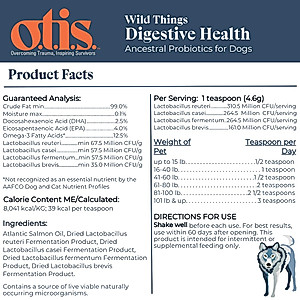 OTIS Digestive Health for Dogs | Ancestral and Heritage Probiotics - Intestinal Gut Health Support with DHA and EPA | Healthy Dog Supplements | 8 fl oz