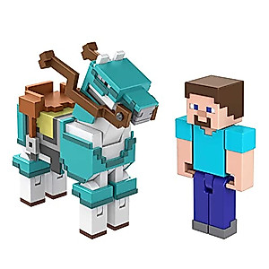 Mattel Minecraft Action Figure 2-Pack with Skeleton & Trap Horse Collectible Figures & Accessories, 3.25-in Scale Toy Set