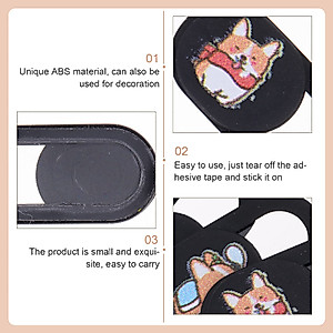 Gatuida 3pcs Camera Cover Privacy Sticker Privacy Security Camera Slider Cartoon Notebook Camera Shield Webcam Cover Web Cam Lens Cover Webcam Privacy Covers Protective Cover Abs Flat