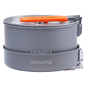 Fire-Maple Feast 2 Camping Cookware Set | Outdoor Cooking Gear Set with Pot, Kettle, Pan, Bowls and Spatula | Premium Construction | Ideal Mess Kit for Backpacking, Hiking, Car Camping and Emergency