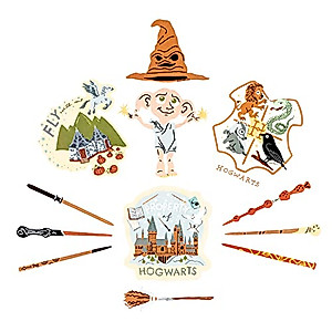 Conquest Journals Harry Potter Whimsical Magical World Sticker Pack, Set of 50 Unique Images, Officially Licensed, Waterproof, UV and Scratch Resistant, Great for All Your Gadgets