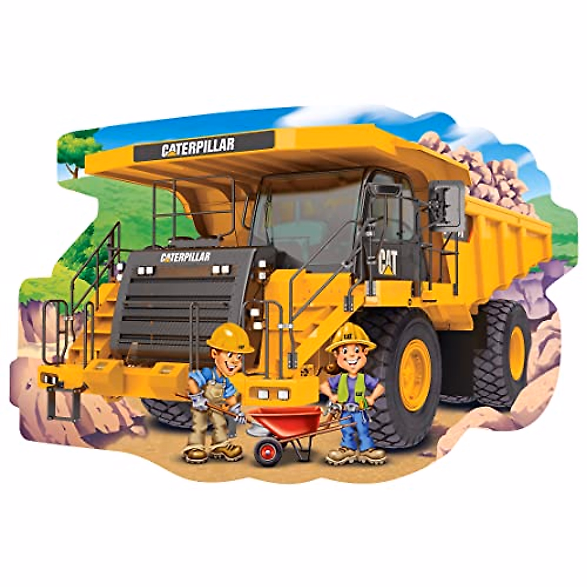 MasterPieces Floor Puzzle - Jumbo Size 36 Piece Jigsaw Puzzle for Kids - Caterpillar Dump Truck Tractor - 3ftx2ft