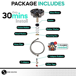 Stainless Steel Cup Washer for Sink, Glass Washer for Sink, Glass Rinser for Kitchen Sink, Bottle Washer for Sink, Cup Rinser for Sink Stainless Steel, Sink Cup Washer Attachment