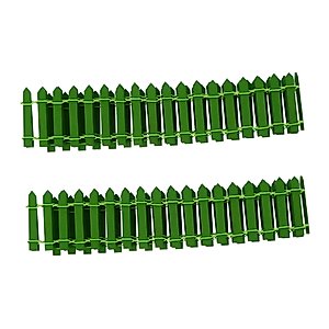 MERRYHAPY Simple Mini Fences 2pcs Miniature Fencing for Fairy Garden Picket Fence Mini Picket Fence Decoration Miniature Fencing for Fairy Garden